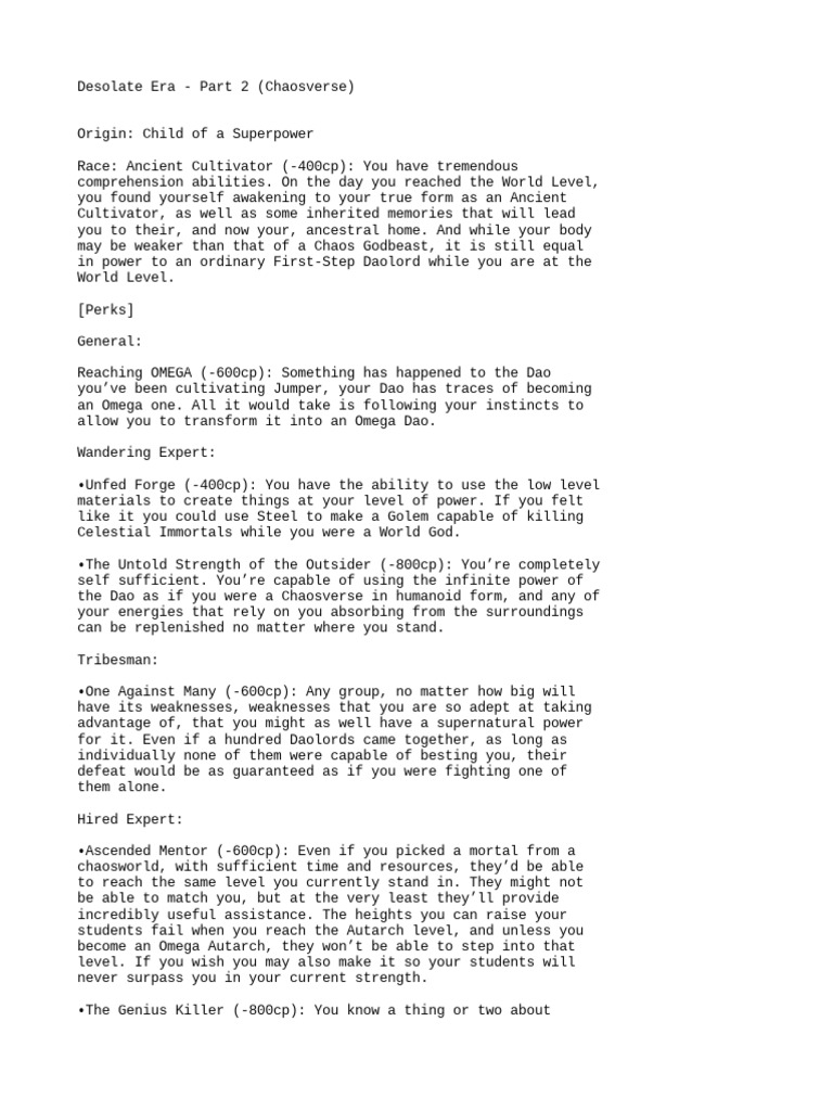 Desolate Era-Part 2 (Chaosverse) | PDF