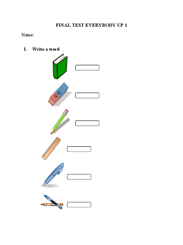 Final Test Everybody Up 1 | PDF