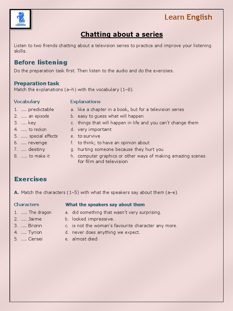 Chatting About A Series Listening | PDF