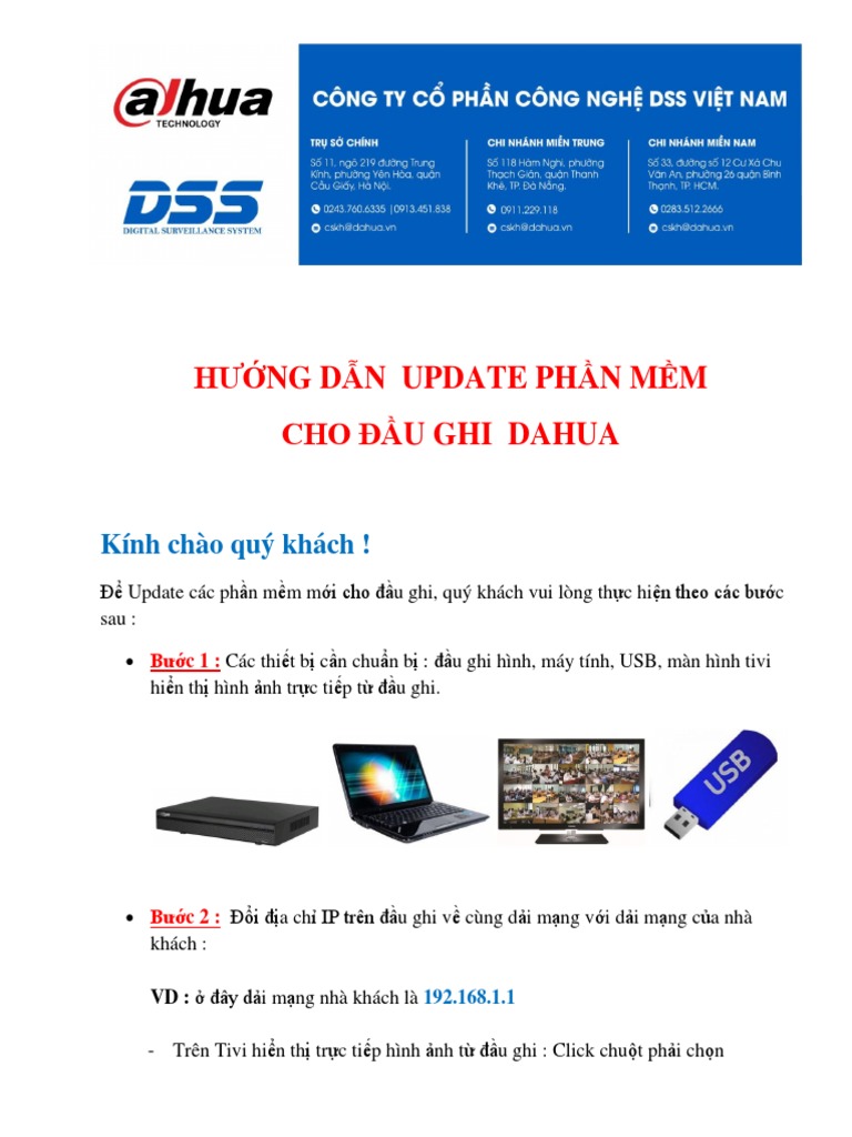 29 Huong Dan Update Phan Mem FW Cho Dau Ghi Dahua | PDF
