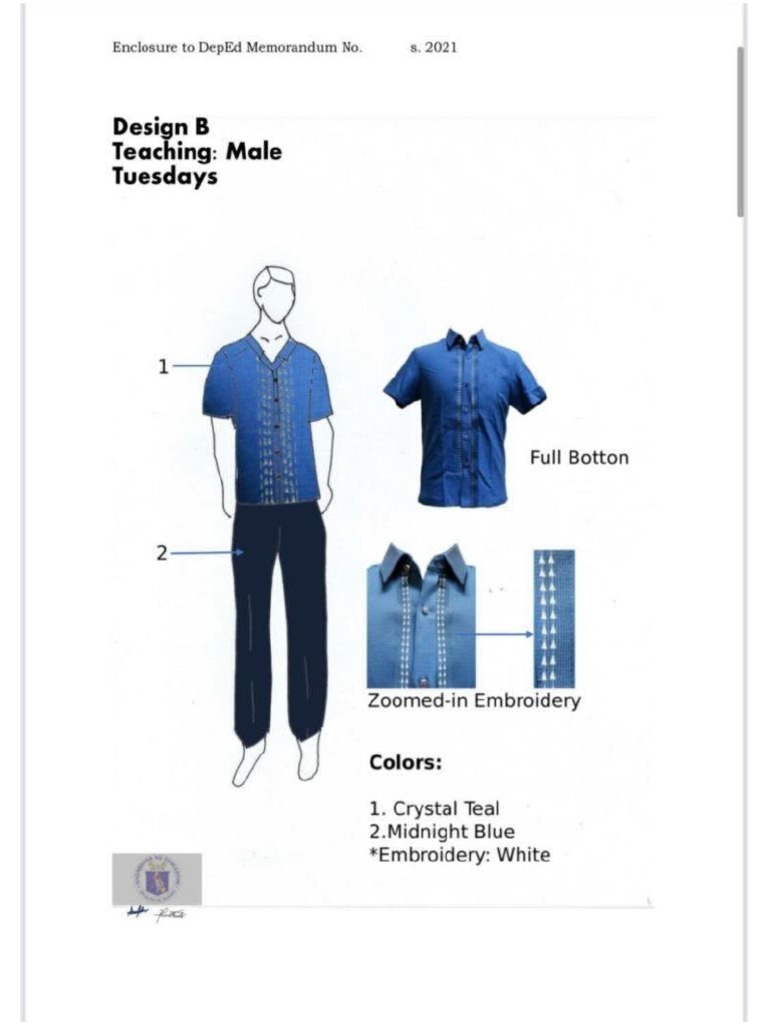 Deped Uniform Male Teaching | PDF