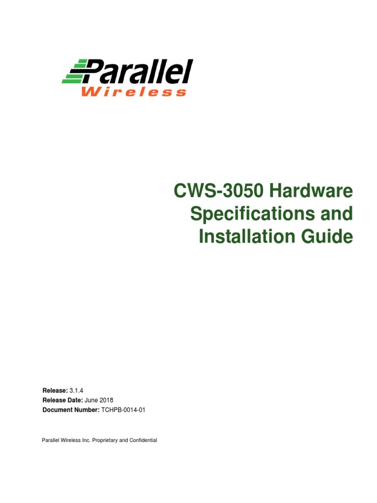 CWS3050 Hardware Installation Guide TCHPB3.1.4-0014-01 | Download Free PDF | Electrical ...