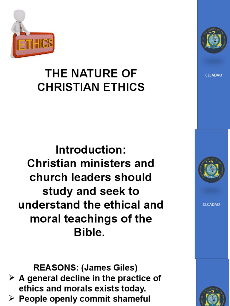 Topic 1 - Definitions of Terms Nature of Christian Ethics | PDF ...