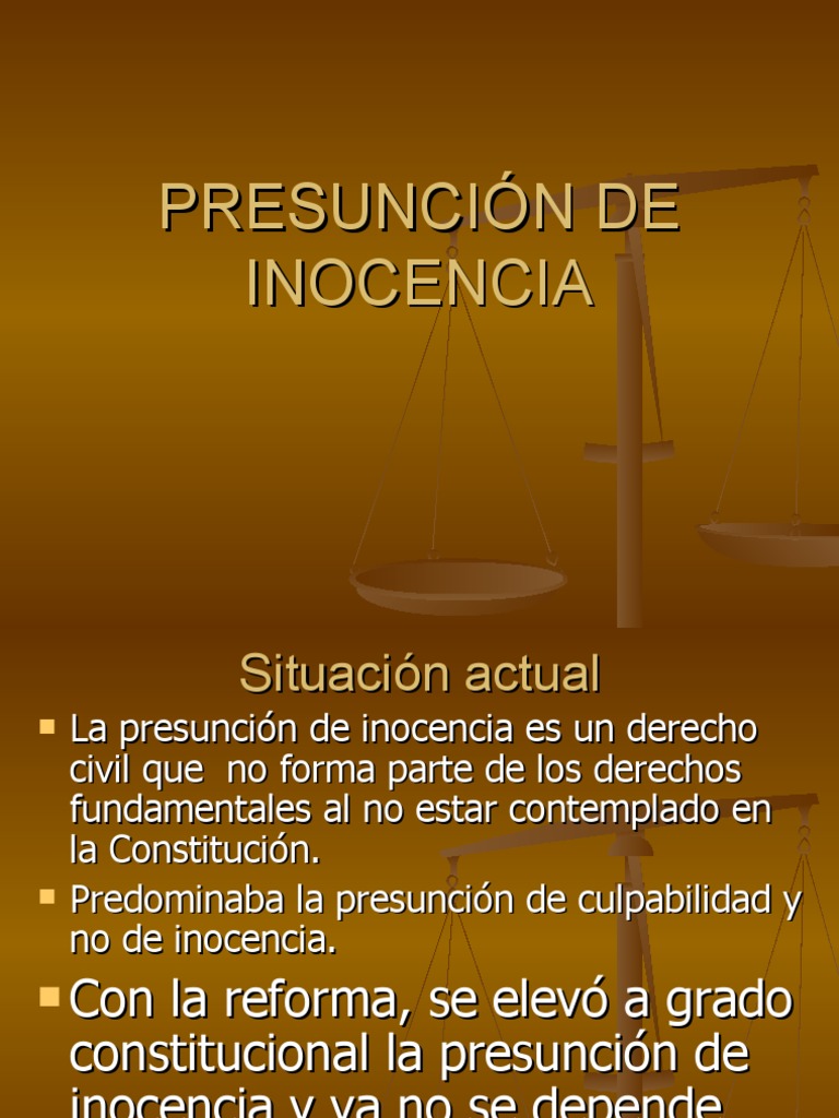 Presuncion de Inocencia | PDF | Presunción de inocencia | Constitución