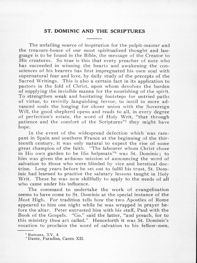 St. Dominic and The Scriptures: Urc The Trea Ituali | PDF | Bible