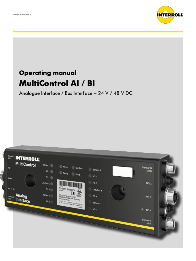 Multicontrol Ai / Bi: Operating Manual | PDF | Power Supply | Programmable Logic Controller