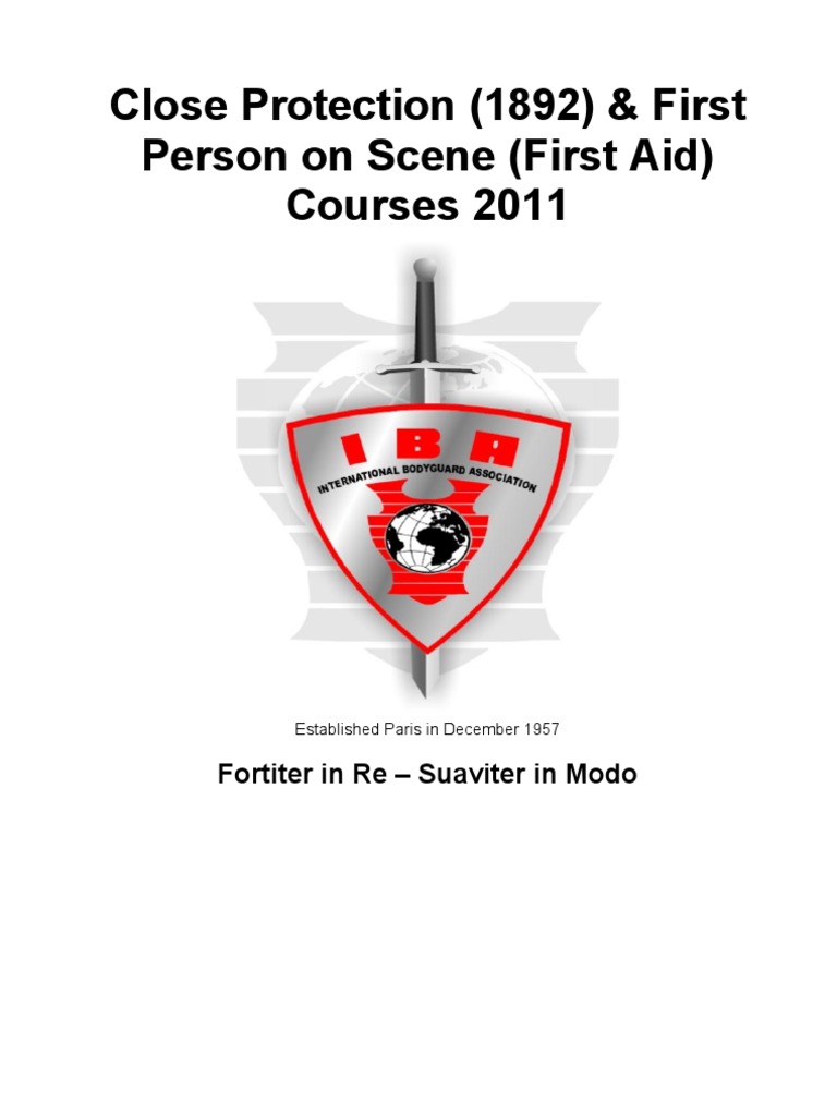 Close Protection (1892) | PDF | Bodyguard | Emergency Medical Services