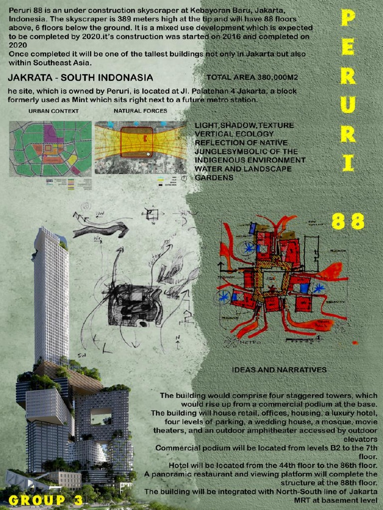 Literature Case Study On Peruri 88 - Mixed Land Use Design | PDF