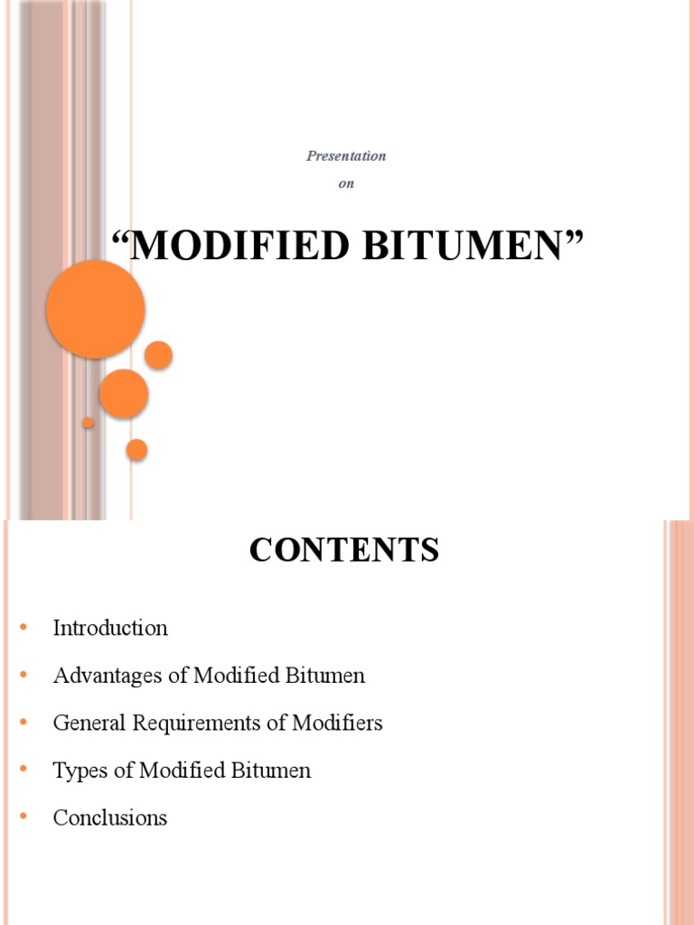 On Modified Bitumen | PDF | Asphalt | Polyethylene
