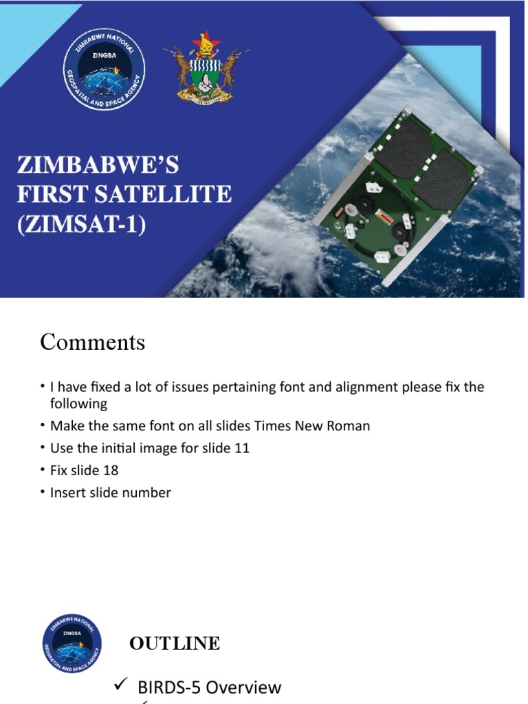Zingsa - Zimsat-1 - V3 | PDF