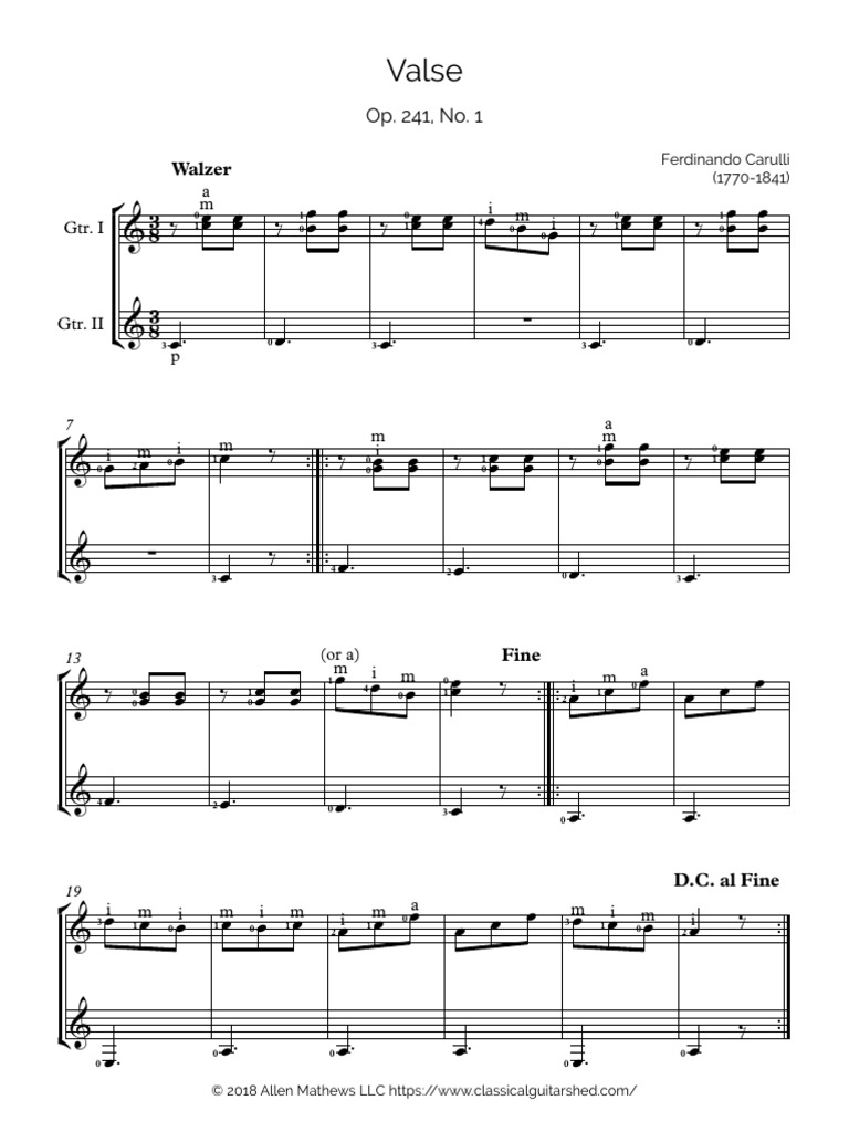 AAA Carulli Op241 No1 Duo ClassicalGuitarShed | PDF