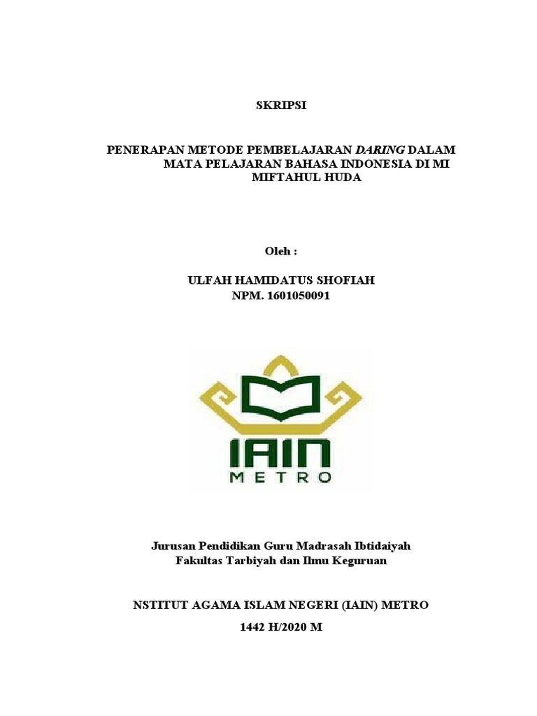 Skripsi Ulfah Hamidatus Shofiah | PDF