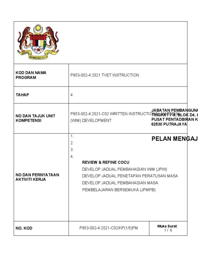 Contoh Lesson Plan | PDF