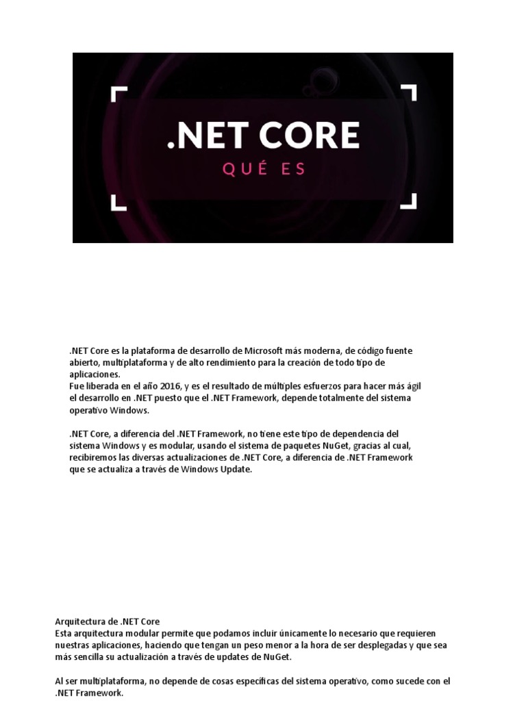 Core | PDF | .NET Framework | Microsoft Visual Studio