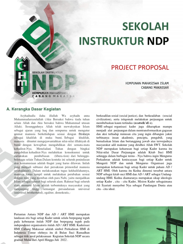 PROPOSAL SEKOLAH INSTRUKTUR NDP-dikonversi-dikompresi - 2 | PDF