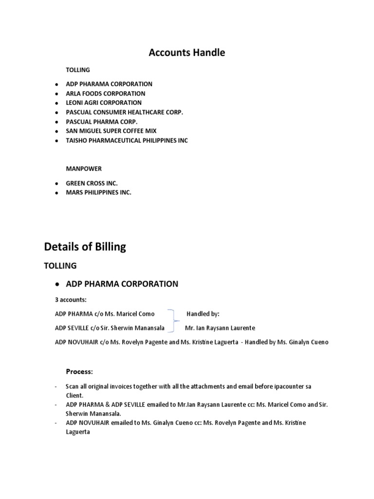 Manual Account Handle | PDF | Business Process | Supply Chain Management