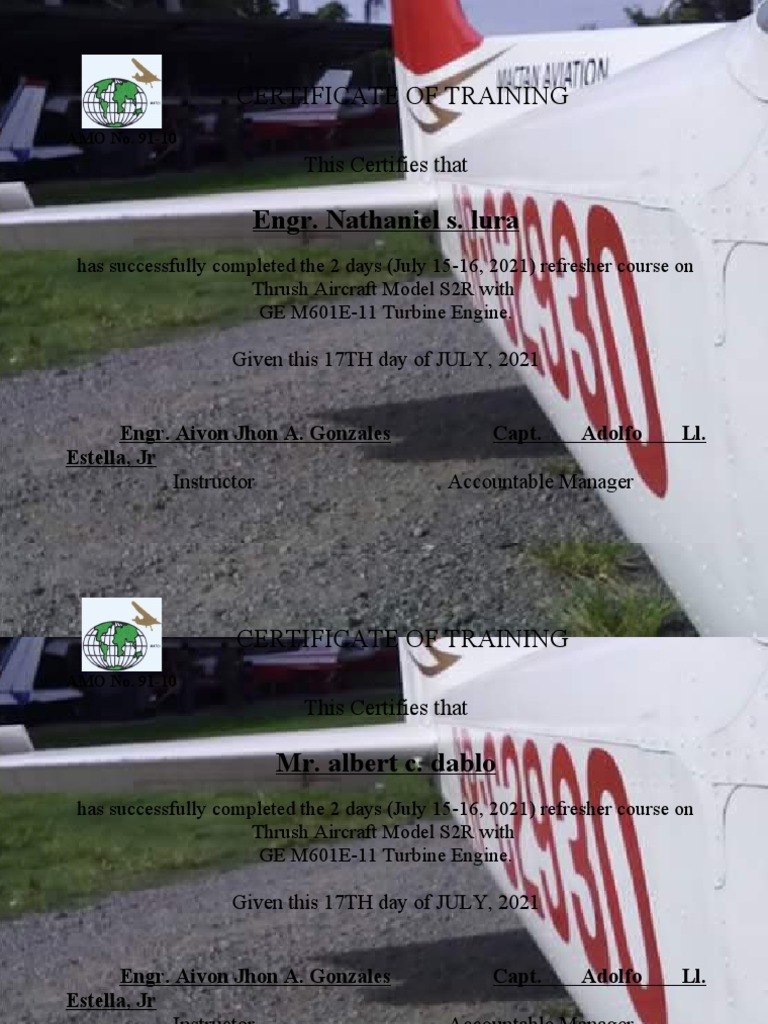 Thrush S2R Ge Engine M601-E11 | PDF | Mechanical Engineering | Rotating Machines