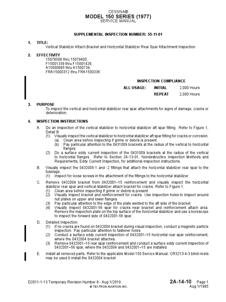 2a-14-10 (Sid 55-11-01) - TR8 | PDF | Spar (Aeronautics) | Mechanical Engineering