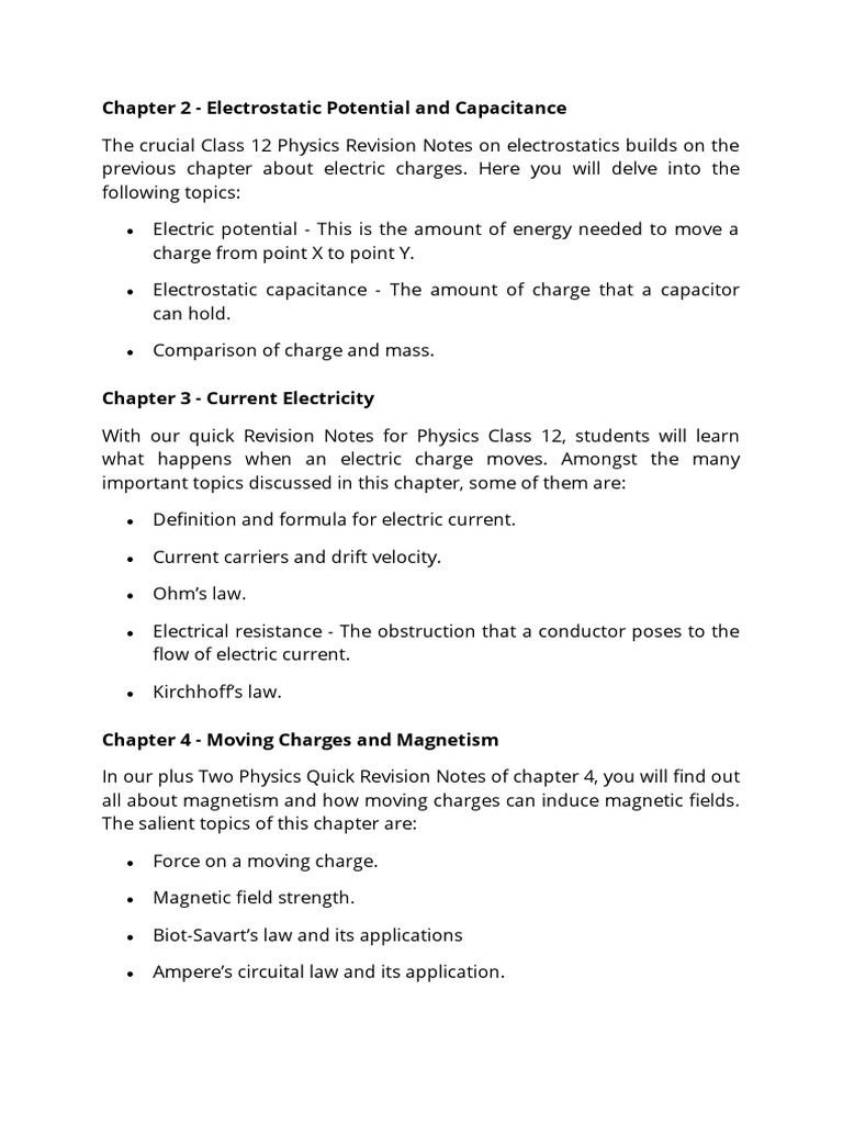 Chapter 2 - Electrostatic Potential and Capacitance | PDF | Nuclear Physics | Inductance