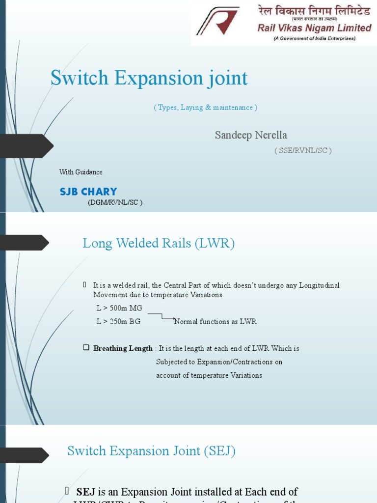 Switch Expansion Joint: SJB Chary | PDF | Mechanical Engineering ...