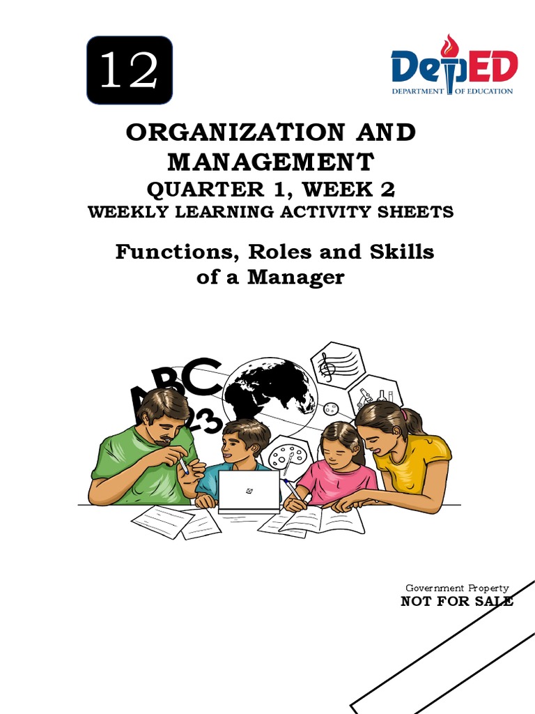 Organization And Management Quarter 1 Week 2 Functions Roles And