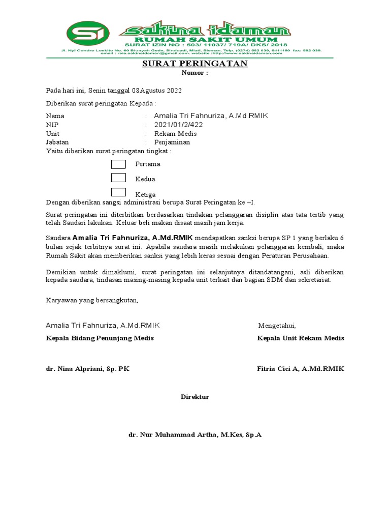 Surat Peringatan | PDF