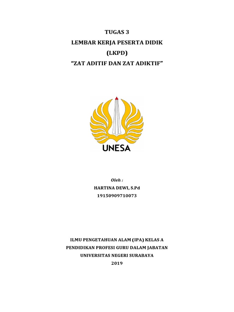 LKPD - Hartina Dewi - Ipa Tahap - 3 - Kelas - A | PDF