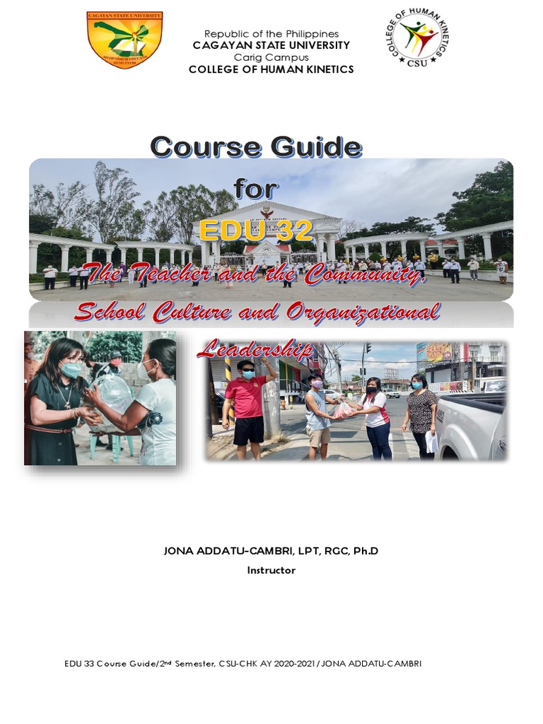 EDU 33 Course Guide: School Culture & Leadership | PDF | Leadership ...