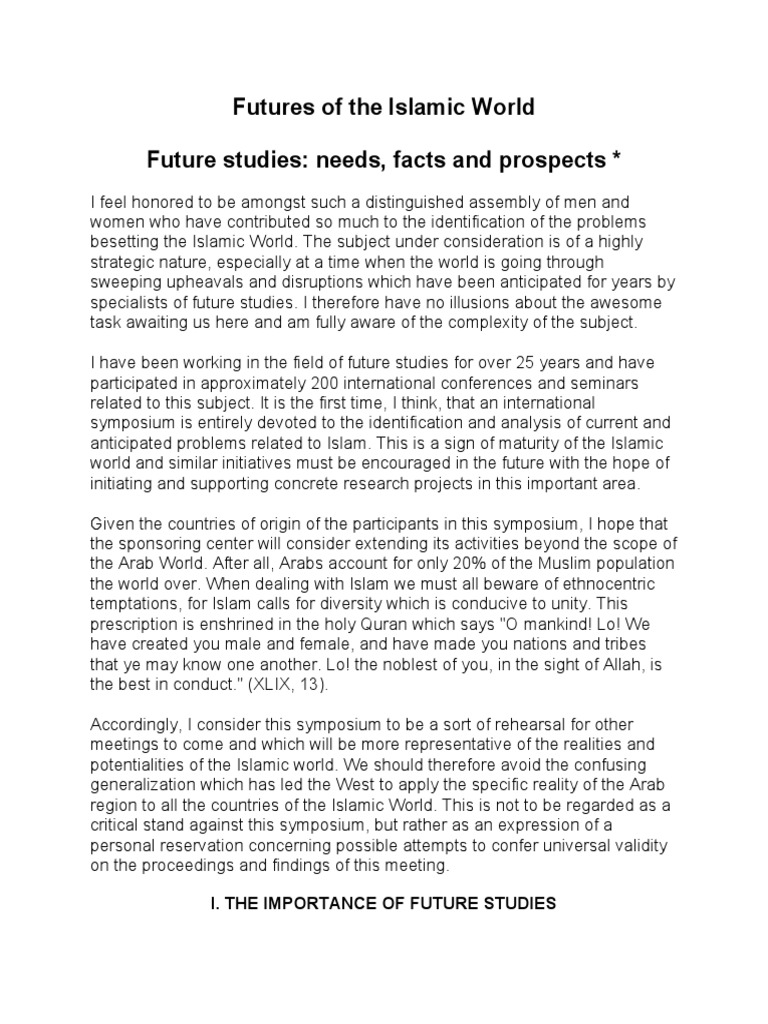 Futures of The Islamic World | PDF | Hadith | Muhammad