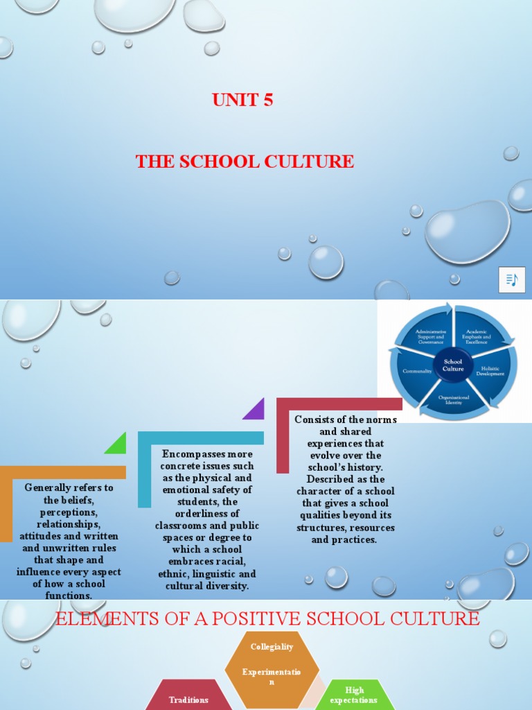Unit 5 The School Culture | Download Free PDF | Organizational Culture | Psychology