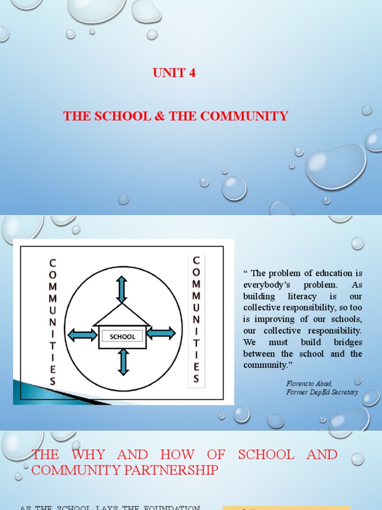 UNIT 4 The School and The Community | Download Free PDF | Schools | Learning