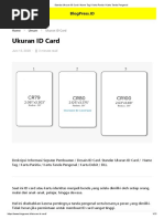 Ukuran KTP dalam Cm, Mm, dan Inch | PDF