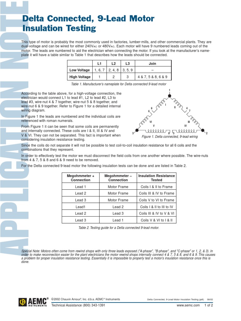 9 Lead Motor | PDF | High Voltage | Insulator (Electricity)