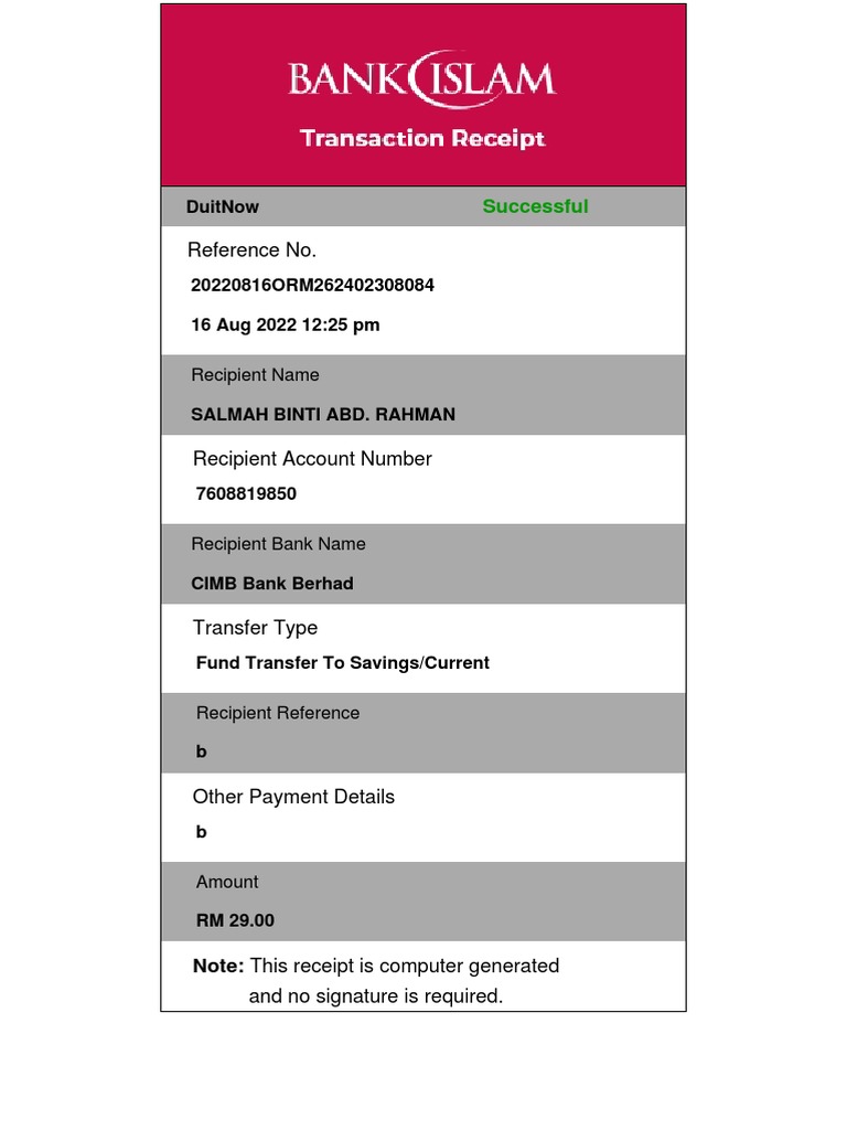Transaction Receipt | PDF