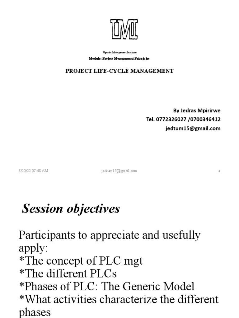Project Life-Cycle MGT - Jed | PDF | Programmable Logic Controller ...