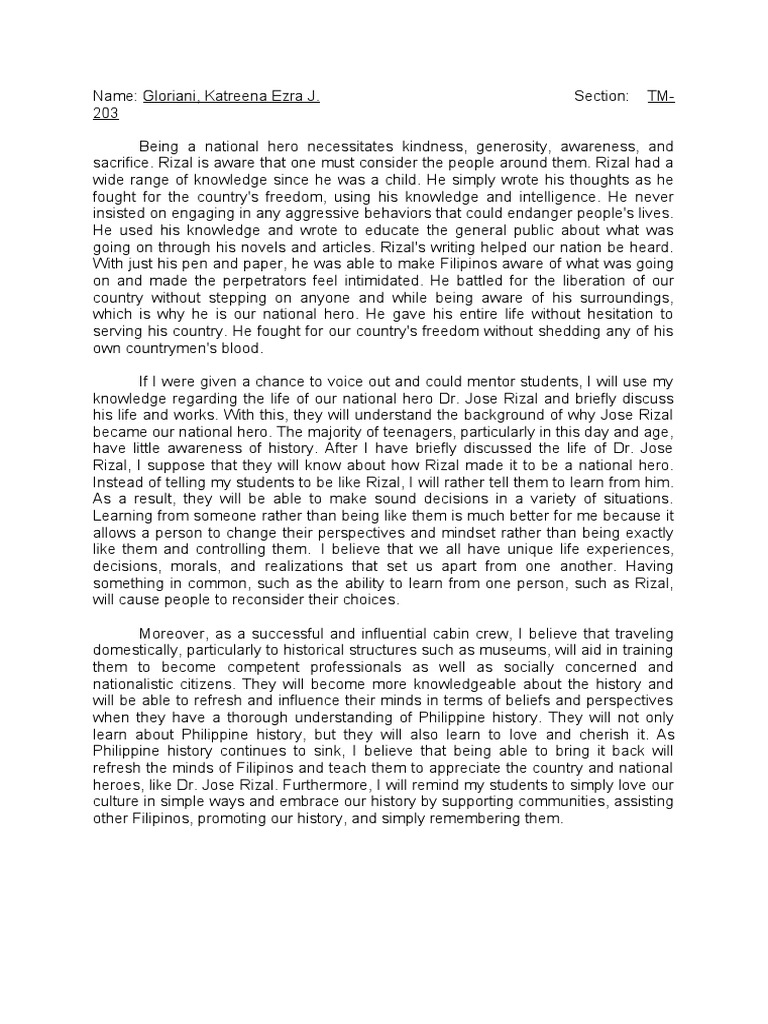 Inspiring Students Through Rizal's Legacy | PDF | Cognition | Psychology