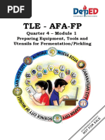 TLE Food Processing: Prepare Raw Materials | PDF | Pickling | Foods