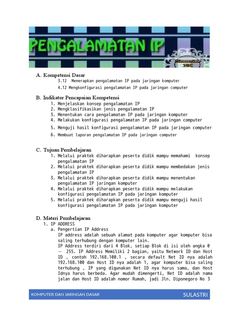 Modul Pengalamatan IP | PDF