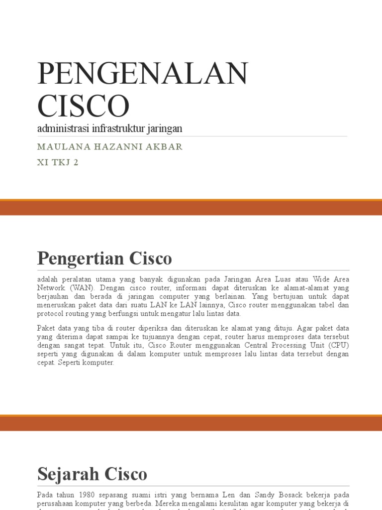 FUNGSI DAN KOMPONEN ROUTER CISCO | PDF