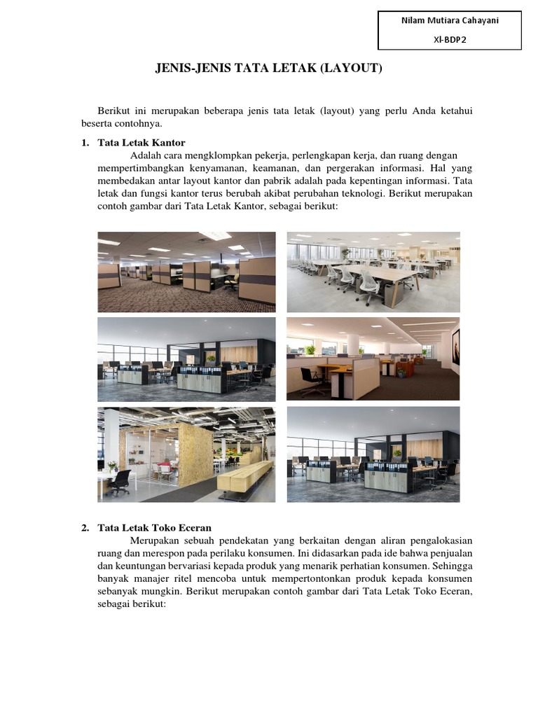 Jenis-Jenis Tata Letak (Layout) | PDF