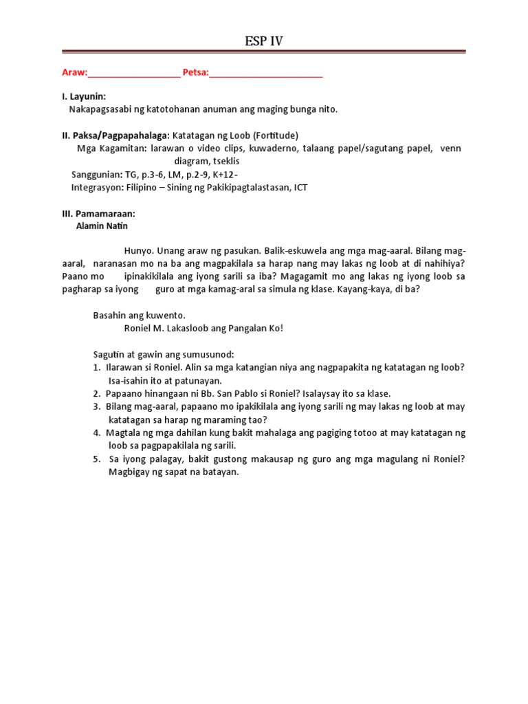 LP ESP 1st Quarter | PDF