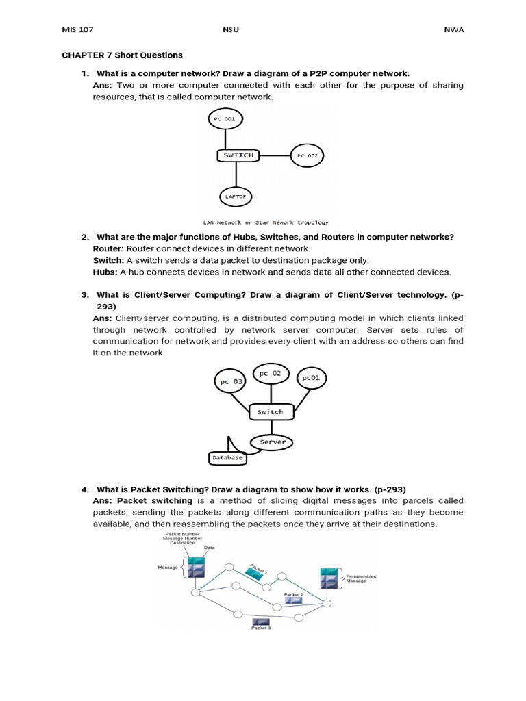 Questions From Chapter 7 | PDF | Computer Network | Internet Protocols