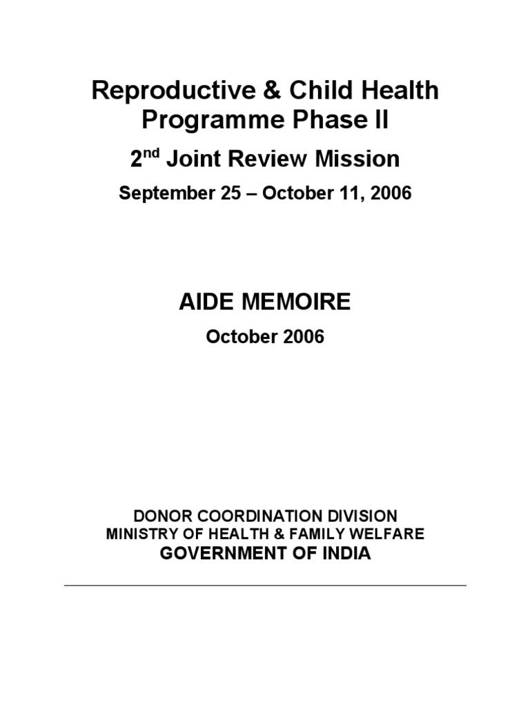 Reproductive & Child Health Programme Phase 2nd - JRM | Capacity ...