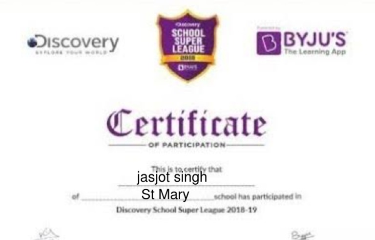 Certificate of Byju's | PDF