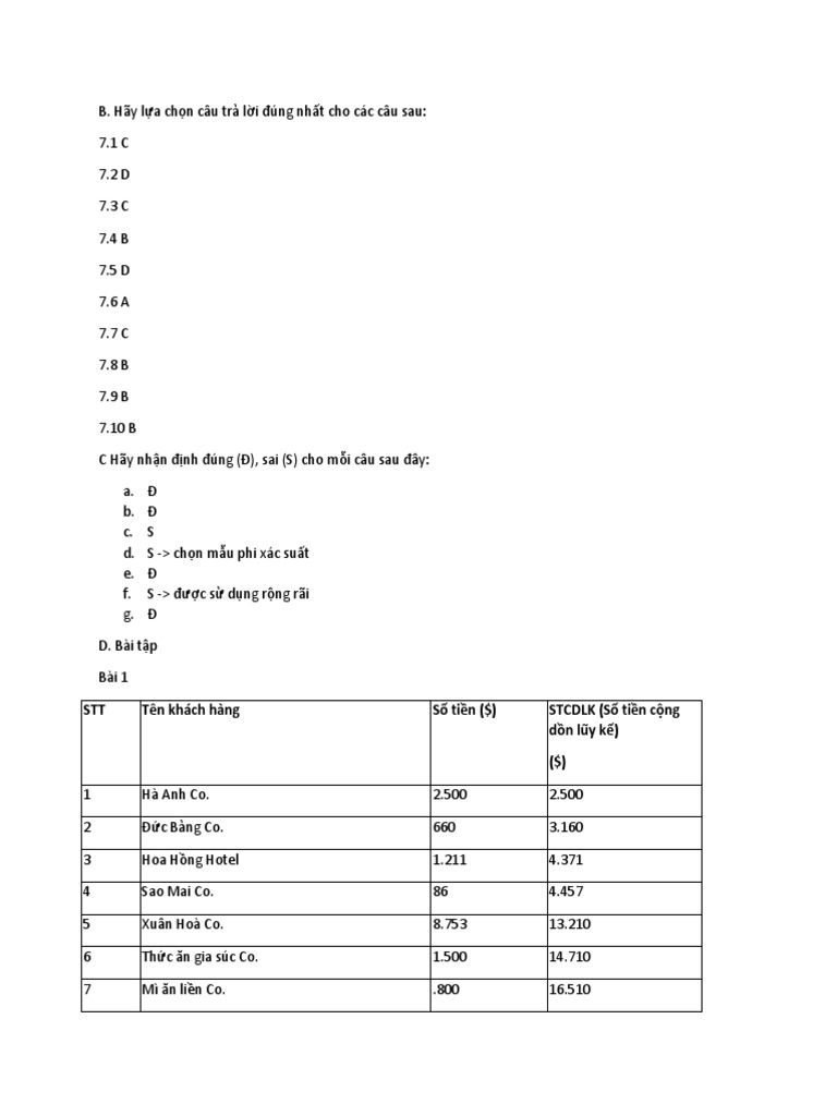 Bài tập chương 7 - KTCB | PDF