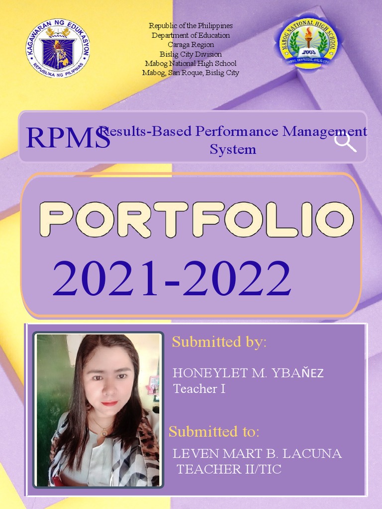 Rpms Portfolio Teacher Marjo Design 3 | PDF | Nonverbal Communication ...