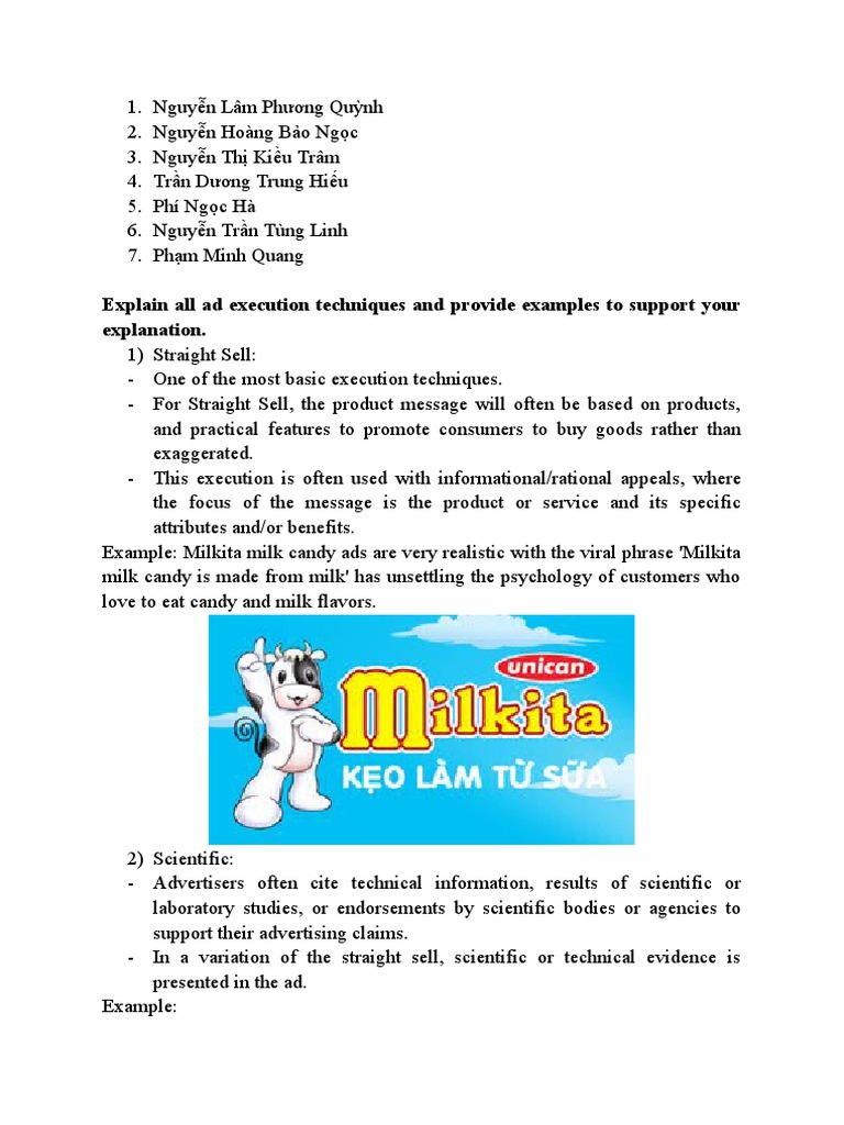 Explain All Ad Execution Techniques and Provide Examples To Support ...