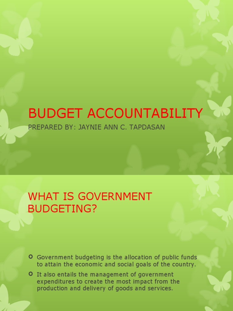 Budget Accountability | PDF | Budget | Presidents Of The United States