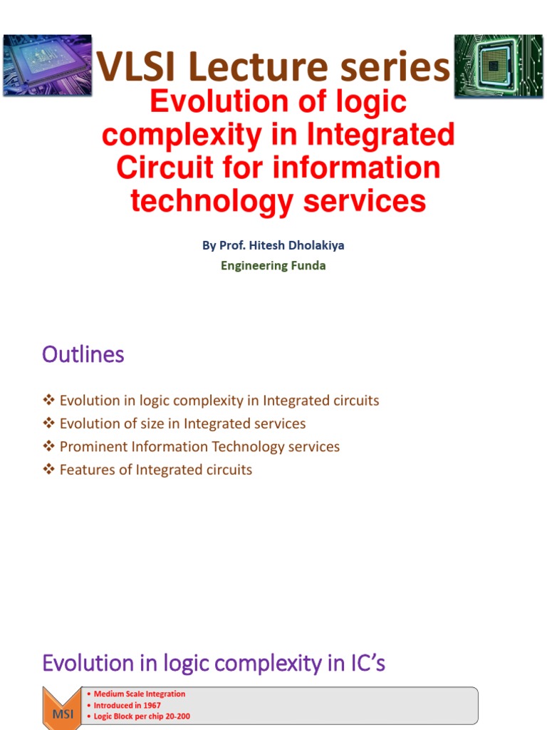 VLSI Lecture Series: Evolution of Logic Complexity in Integrated ...