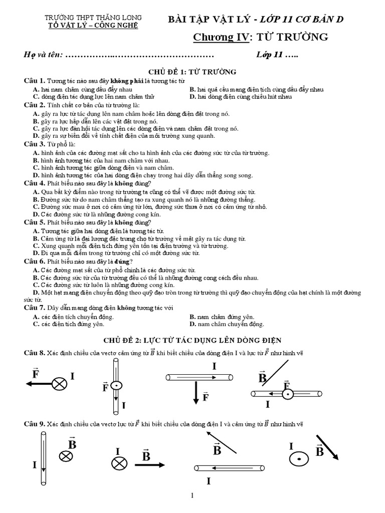 11 BT C4 Tu Truong - 2122 - Ban D - HS | PDF